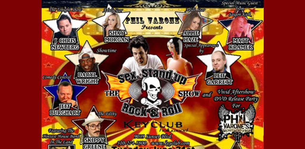 Reminder Sex Stand Up Rock N Roll Show In Hollywood June 21 Avn