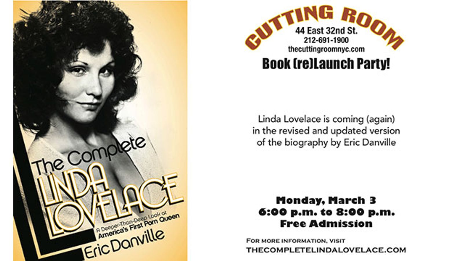 Complete Linda Lovelace Re Release Party At Cutting Room 33 Avn